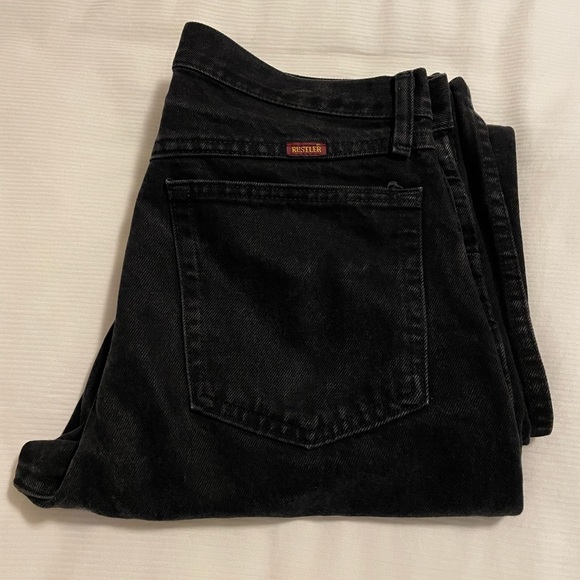 Rustler | Jeans | Rustler By Wrangler Mens Black Straight Cut Jeans ...